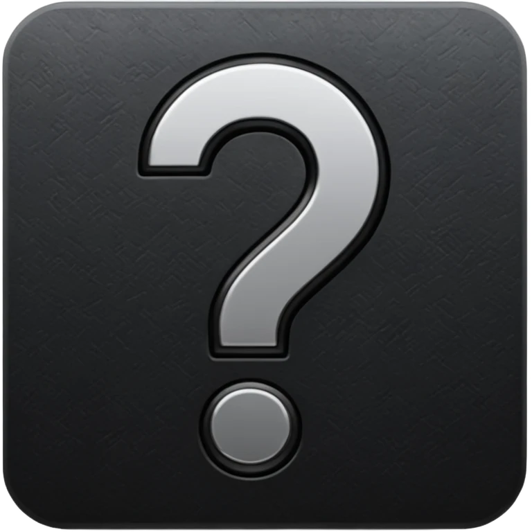 can you do one black question mark emoji | AI Emoji Generator