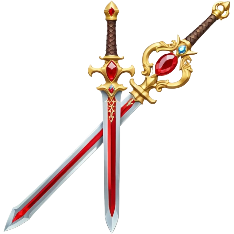 golden sword with red gem, simple emoji | AI Emoji Generator