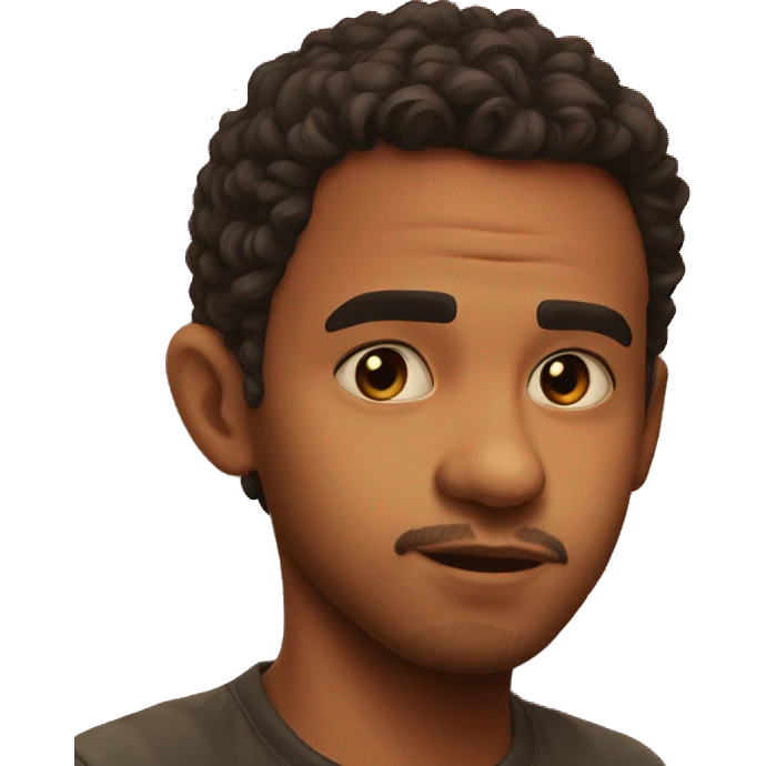 serious boy portrait perspective portrait emoji | AI Emoji Generator