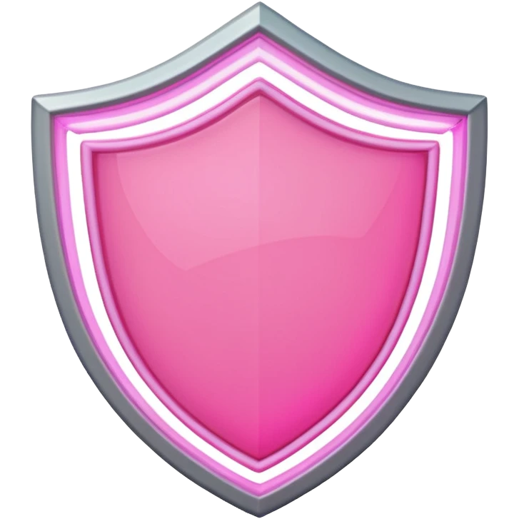 pastel pink neon shield with white frame emoji | AI Emoji Generator