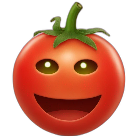 Tomato smiley emoji | AI Emoji Generator