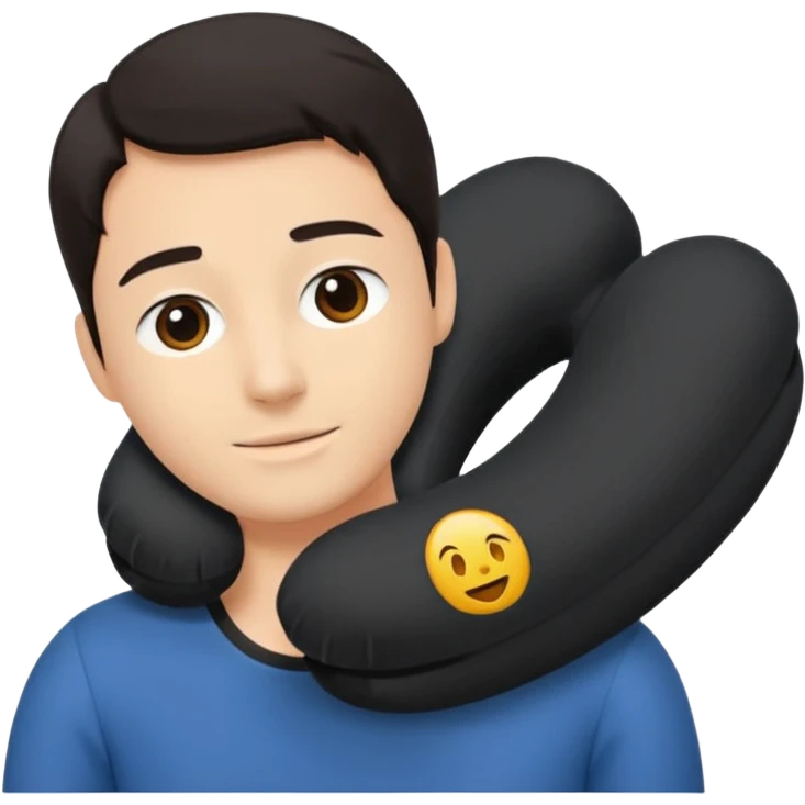 black Travel Neck Pillow emoji | AI Emoji Generator