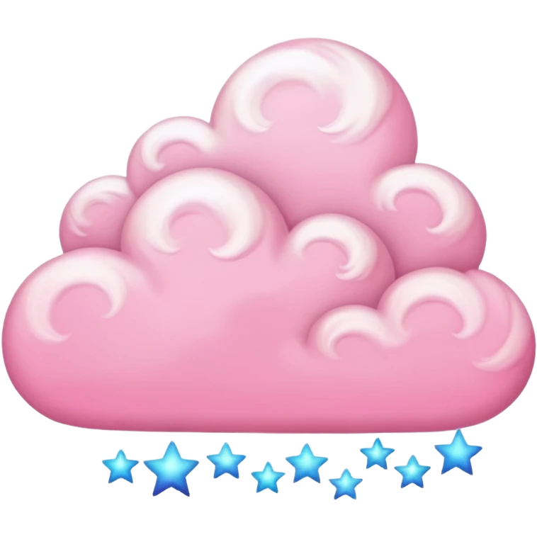 starry night sky, pink cloud emoji | AI Emoji Generator