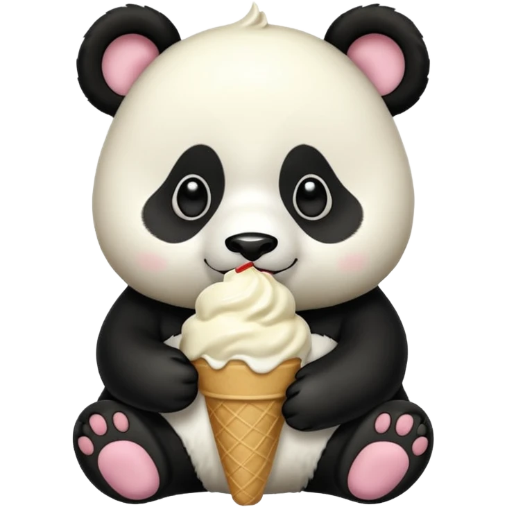 Panda eating ice cream emoji | AI Emoji Generator