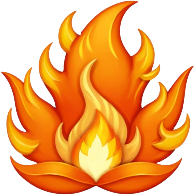 pasión celestial, con fuego y con mucho poder emoji | AI Emoji Generator