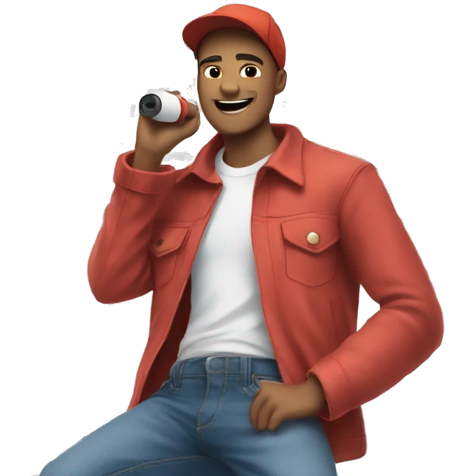 cool dude in denim jeans emoji | AI Emoji Generator
