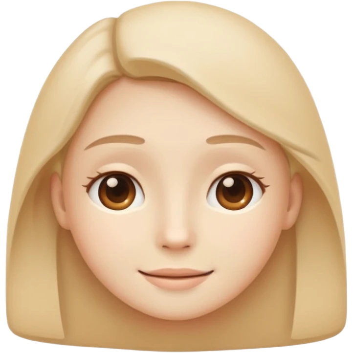 minimal flat emoji of a calm face, soft closed-mouth smile, relaxed ...
