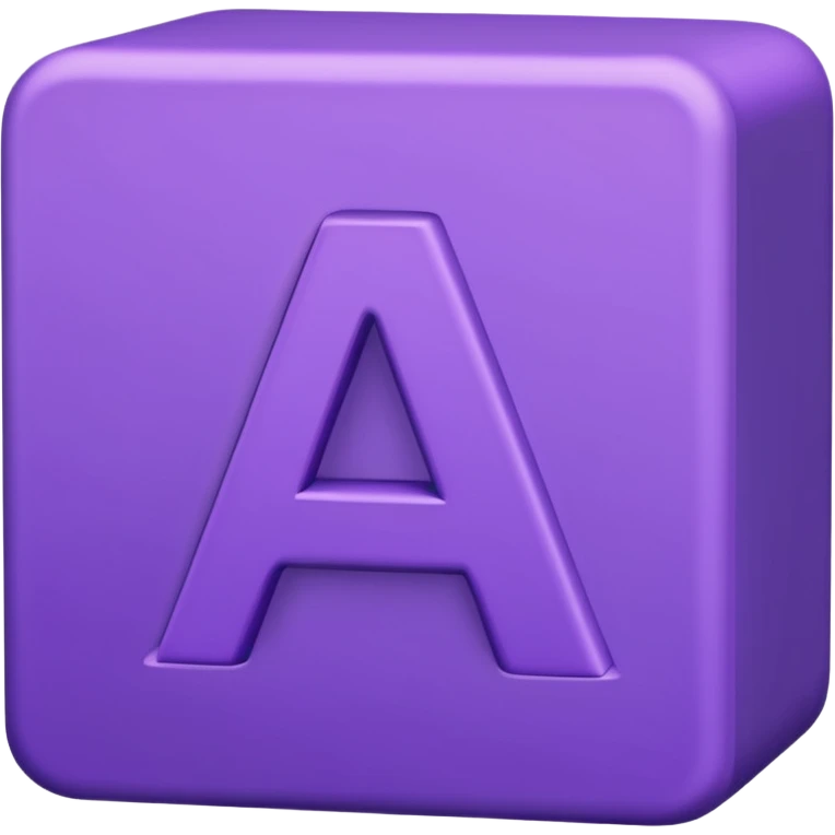 purple letter a emoji | AI Emoji Generator