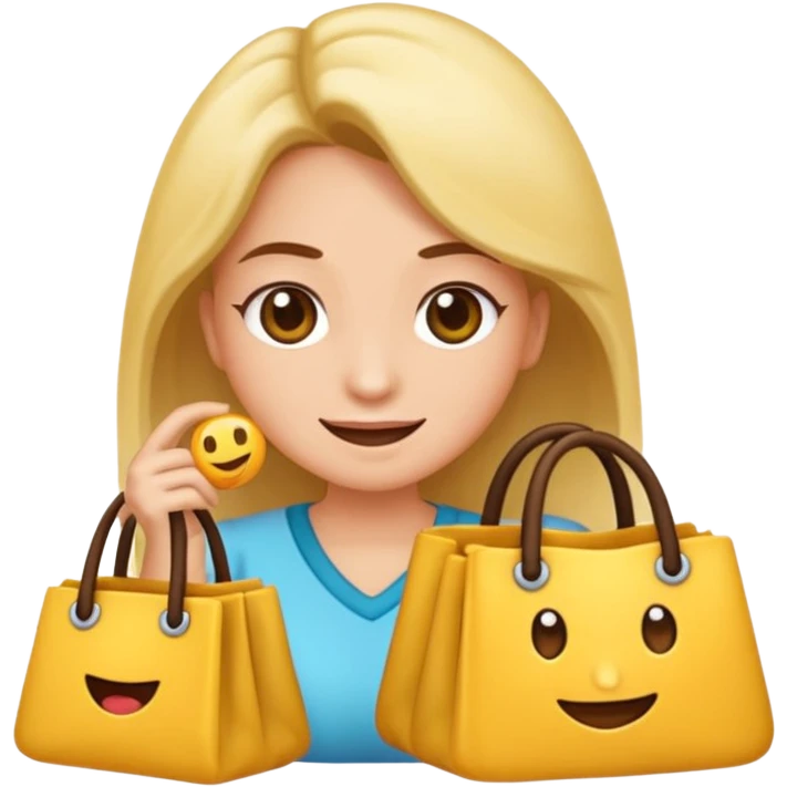 preciso de um emoji de um vendedor com sacolas na mão entregando para ...