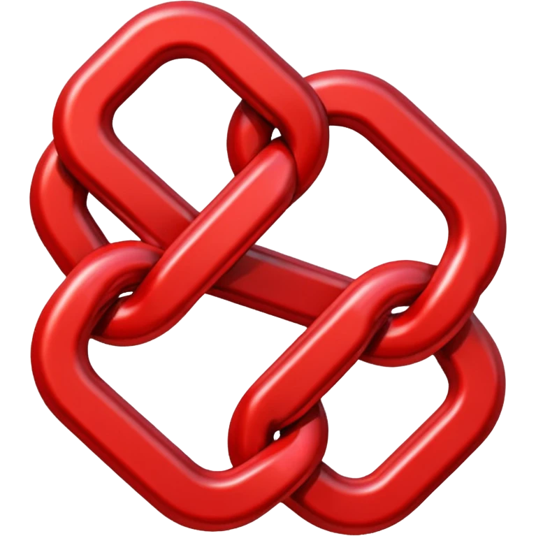 Red chain link logo emoji | AI Emoji Generator