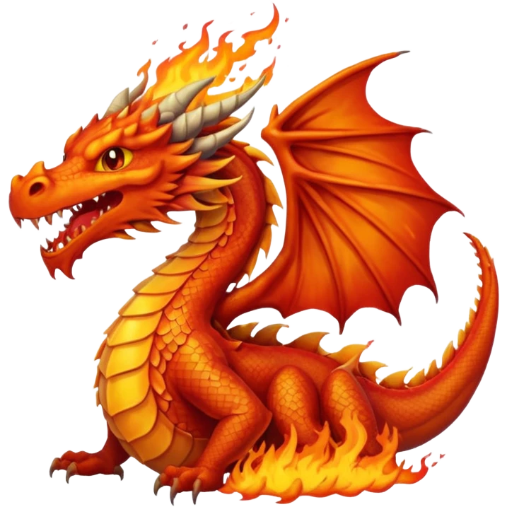 um dragão pegando fogo emoji | AI Emoji Generator