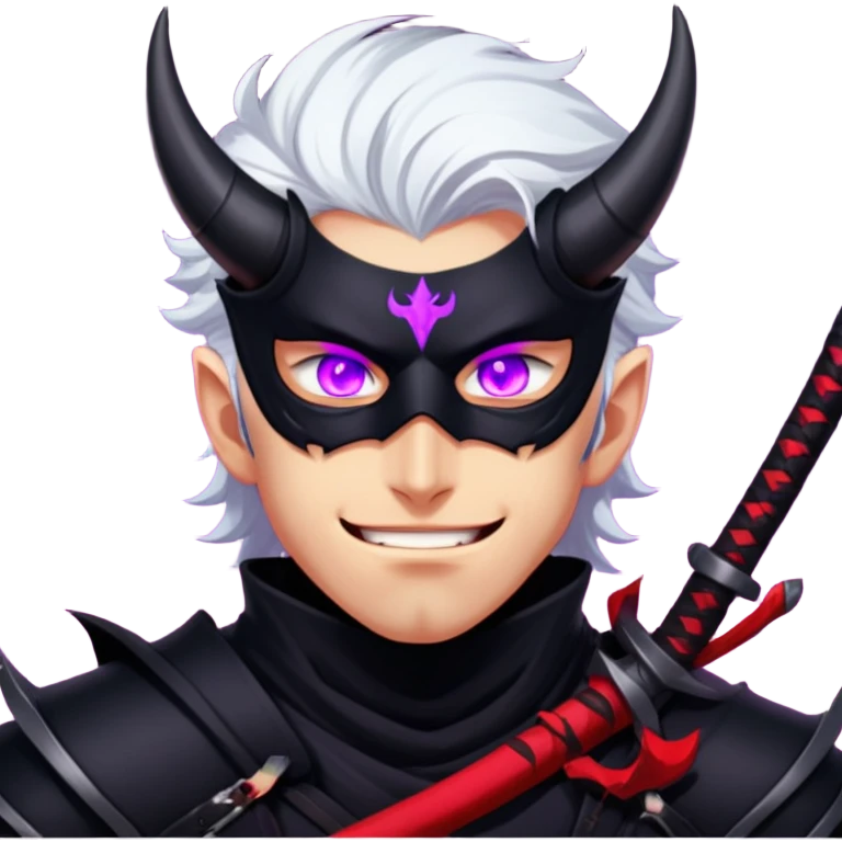 Demon-Horned Warrior emoji | AI Emoji Generator