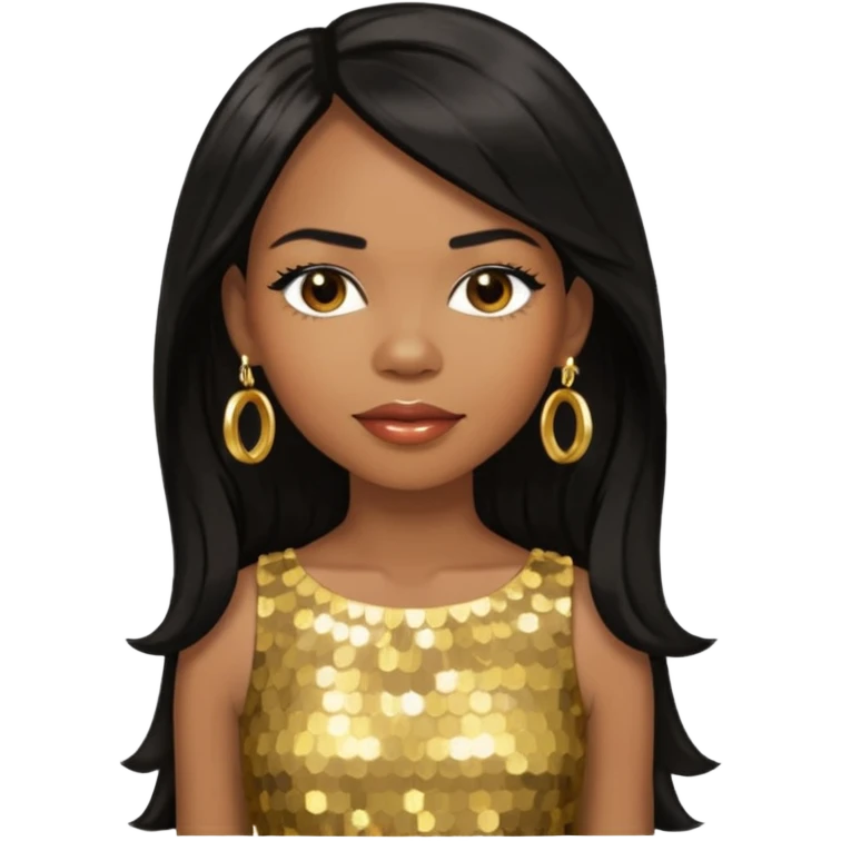 Michelle Williams R&B Singer, Long Black Hair, Medium Dark Skin, Brown ...