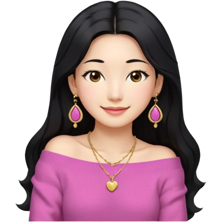 South Korean girl in her mid-thirties with long black hair with a ...