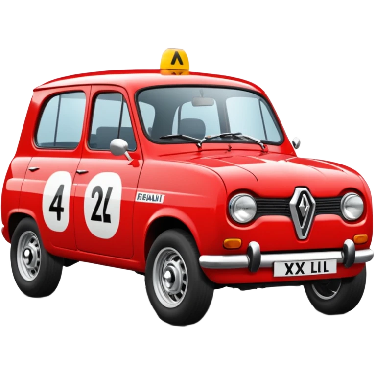une renault 4L de course de profil emoji | AI Emoji Generator