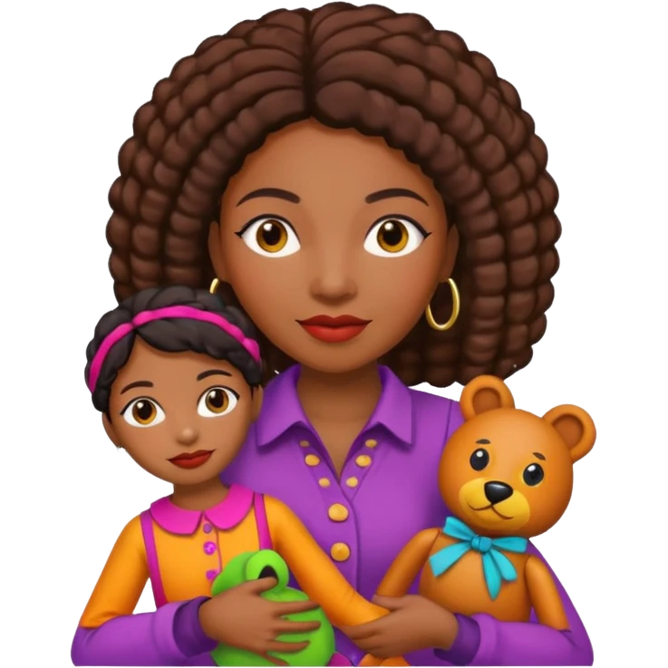 Street Puppet Performer black woman emoji | AI Emoji Generator