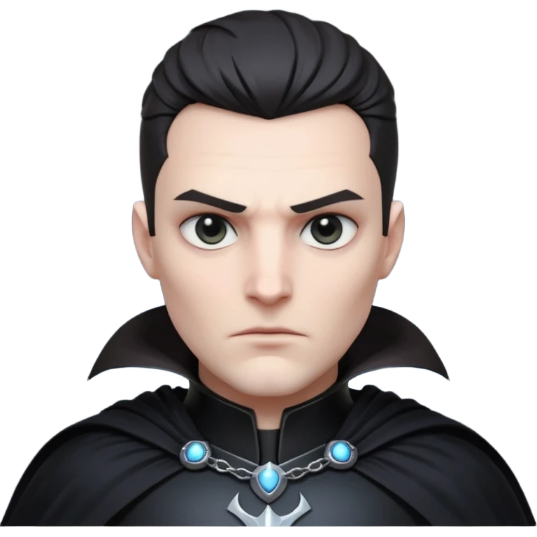 dark sci-fi villain portrait, head and shoulders only, black armor ...