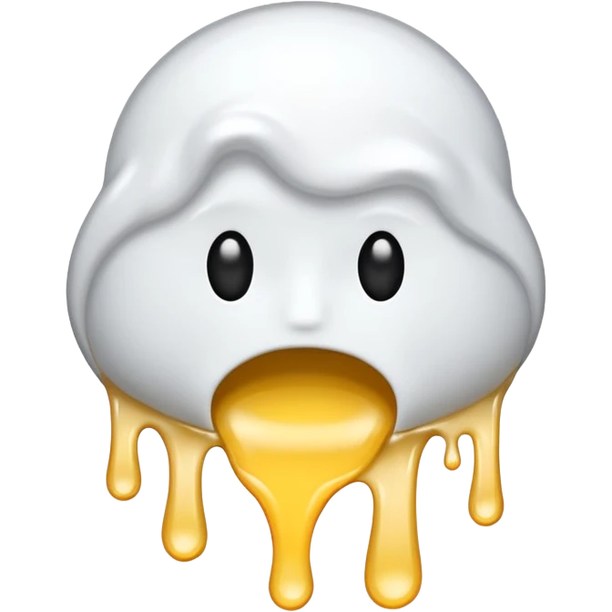The heat broken emoji in white with sticky white liquid Ozzing out of ...