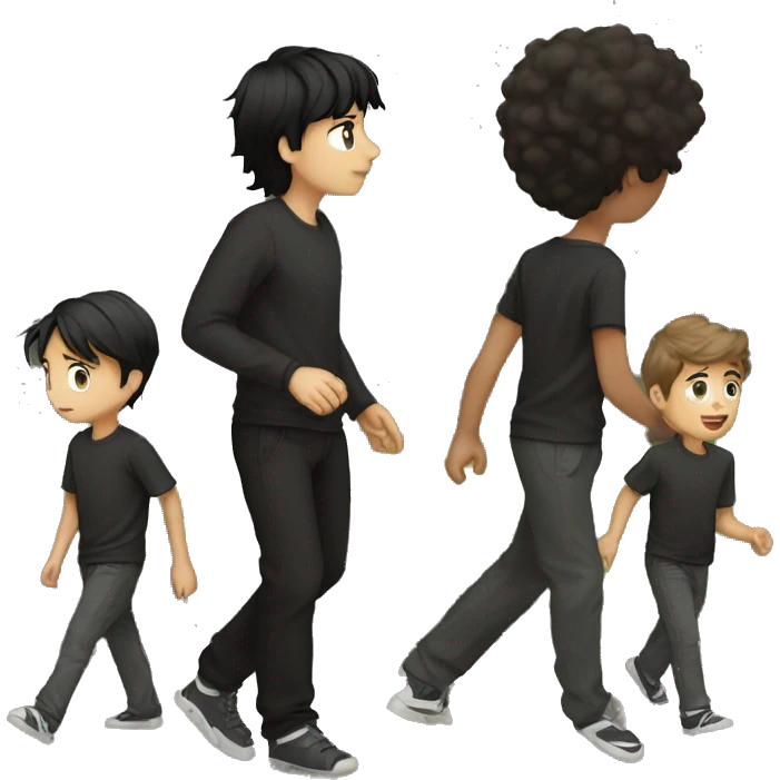 two boys walking together emoji | AI Emoji Generator