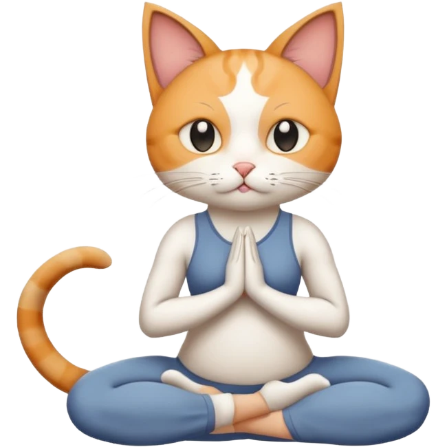 Gato yogin forte e magro emoji | AI Emoji Generator