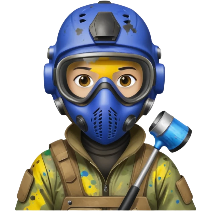 paintball player dirty emoji | AI Emoji Generator