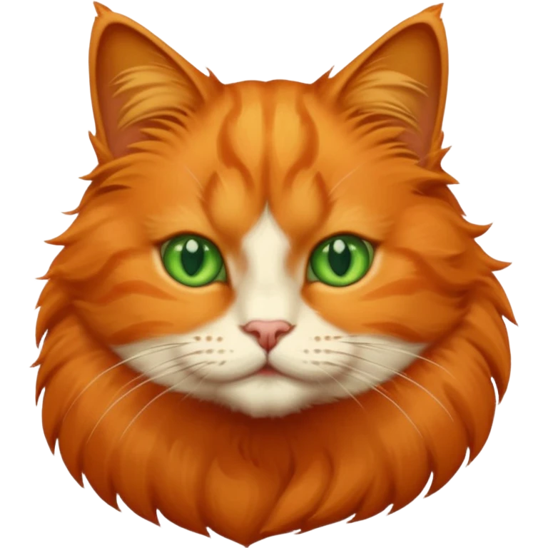 orange puffy cat with green eyes emoji | AI Emoji Generator