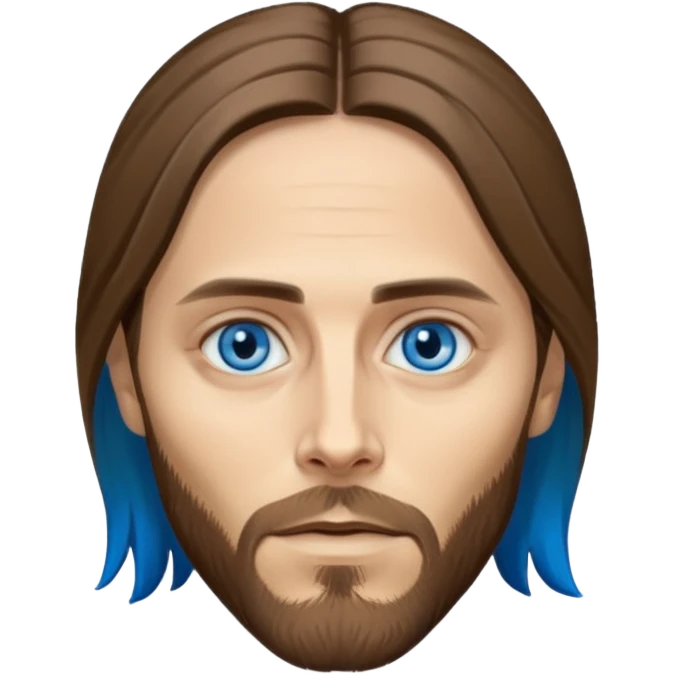 Jared Leto with blue eyes emoji | AI Emoji Generator