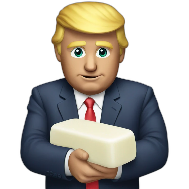 trump-holding-soap emoji | AI Emoji Generator