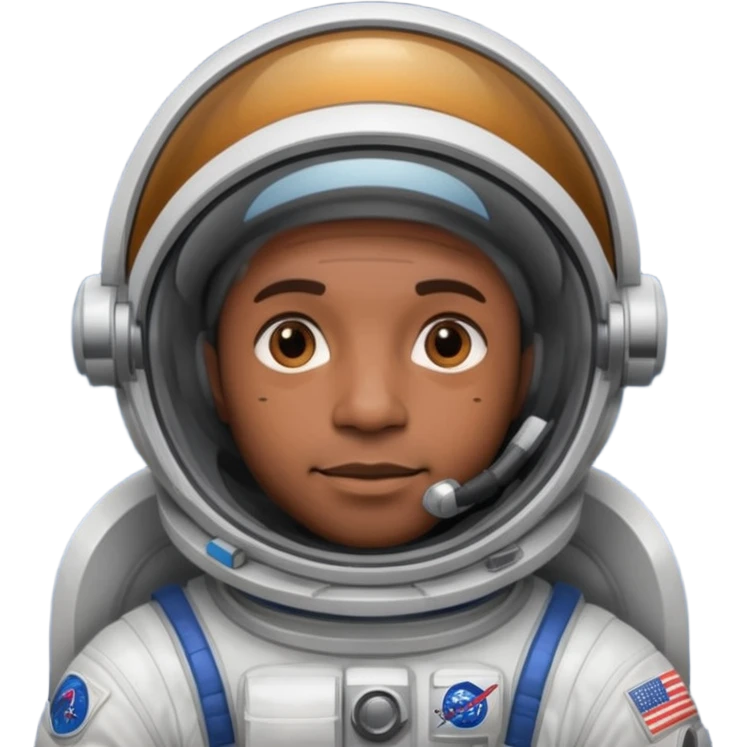 astranots without helmet black man emoji | AI Emoji Generator