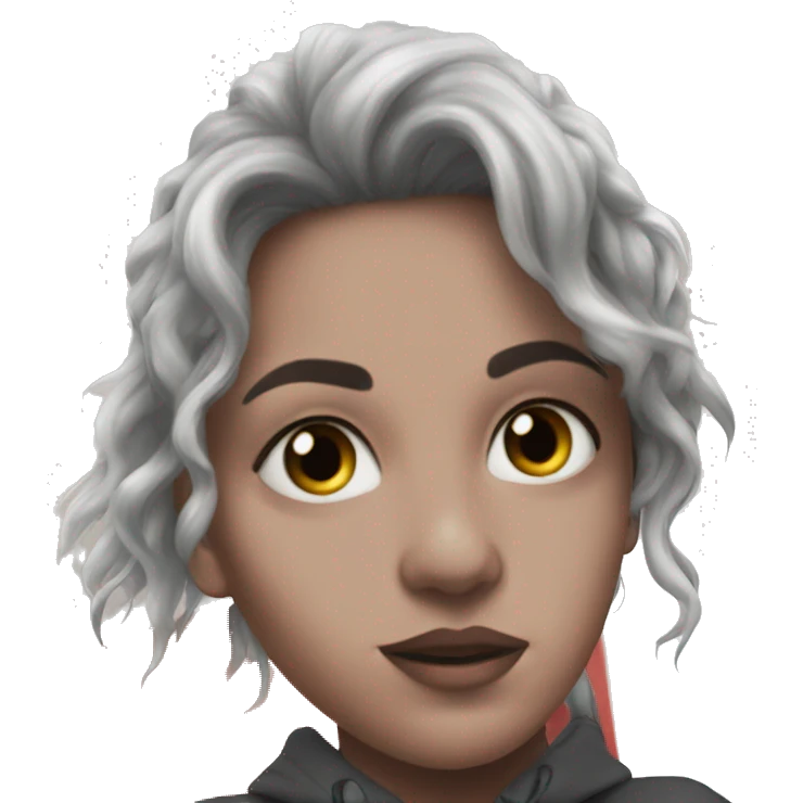 portrait of woman staring. emoji | AI Emoji Generator