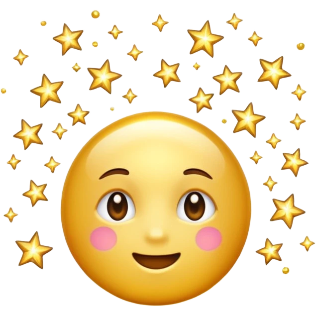 Sparkles emoji ( ) only, no apple, no fruit, no face, no character, no ...