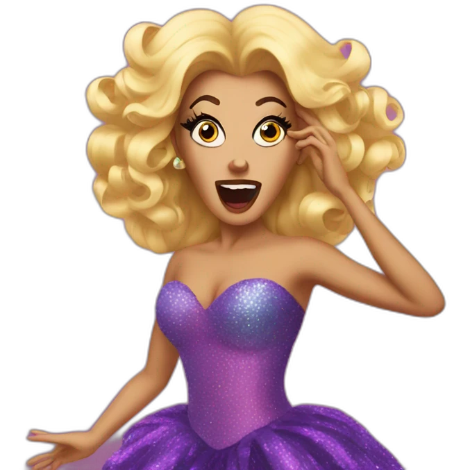 Drag Queen scared emoji | AI Emoji Generator