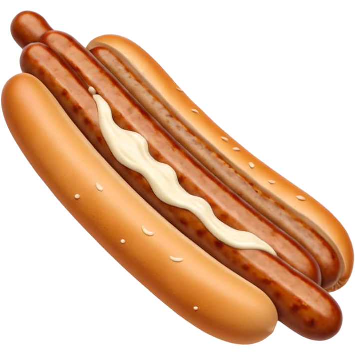 A sausage that squirts white sauce from top emoji | AI Emoji Generator