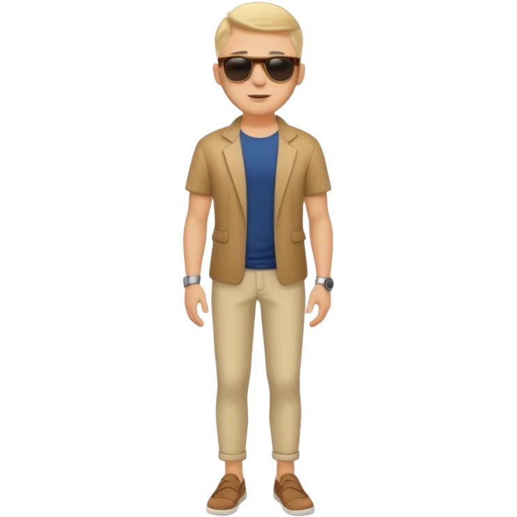 white male model wearing sunglasses full body emoji | AI Emoji Generator