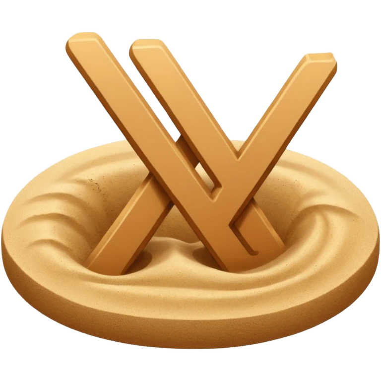 a sand themed check mark emoji | AI Emoji Generator