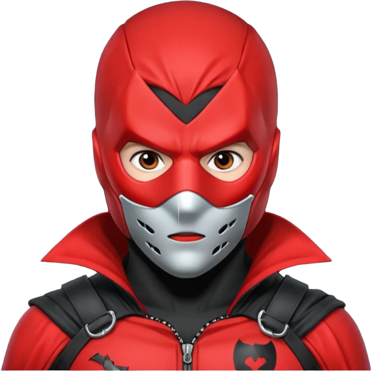 dc red hood with mask emoji | AI Emoji Generator