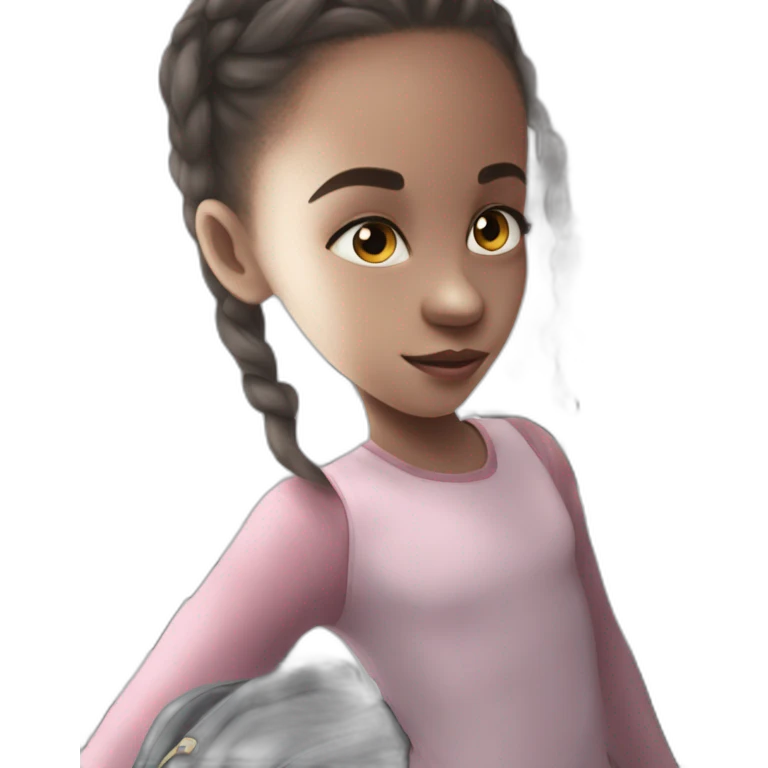 happy little girl playing alone emoji | AI Emoji Generator