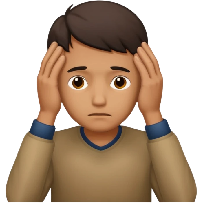 Create ecmoji so sad like that 🫩 man emoji | AI Emoji Generator