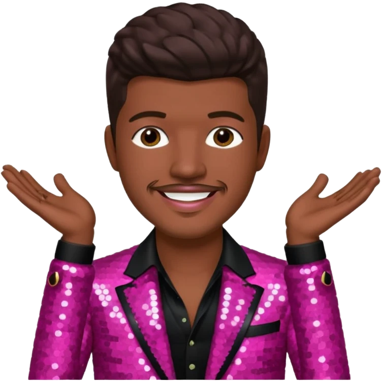 Robin Thicke with dark brown hair, dark pink sequin outfit emoji | AI ...