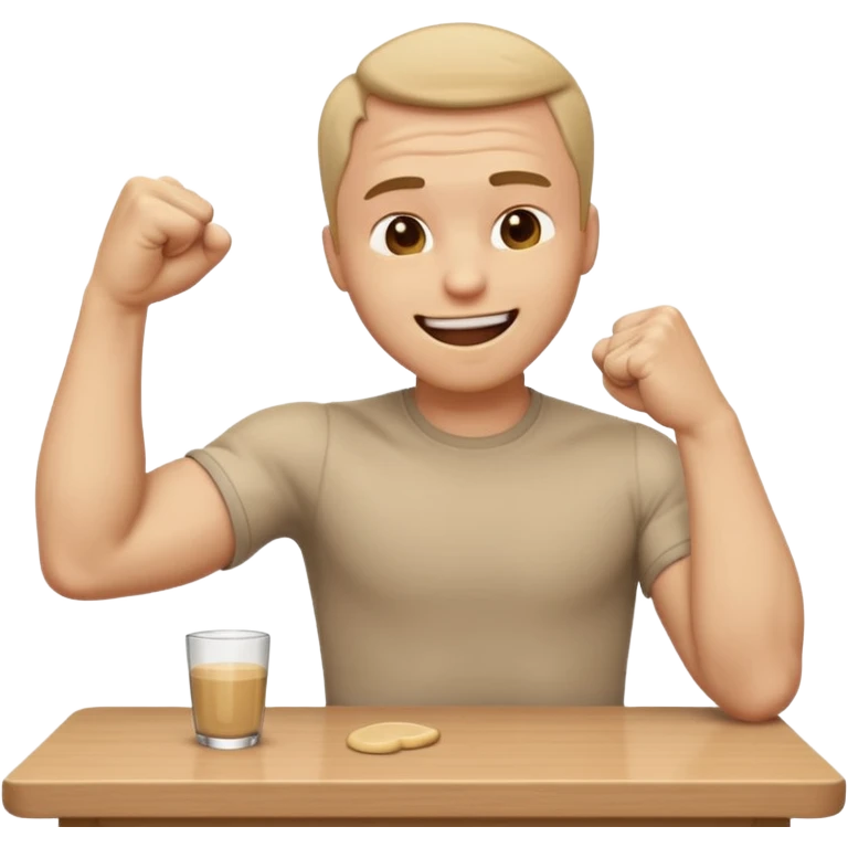 create a old style animated emoji with man leaning with forhead on left ...