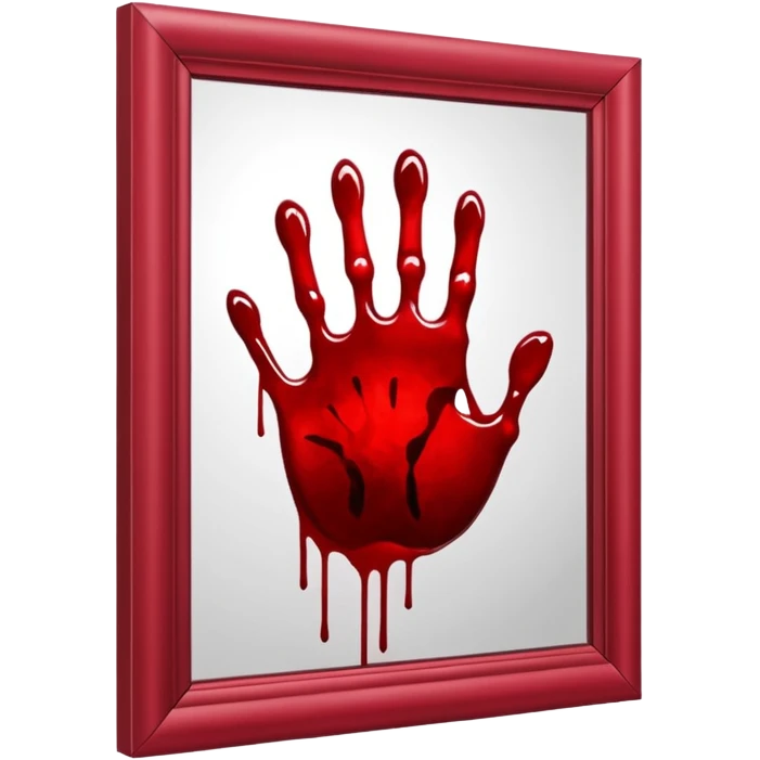 bathroom mirror blood handprint emoji | AI Emoji Generator