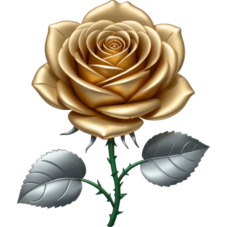 metal rose, without green leaves, just flower emoji | AI Emoji Generator