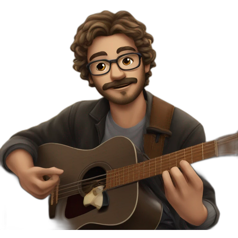 musician playing acoustic guitar solo emoji | AI Emoji Generator