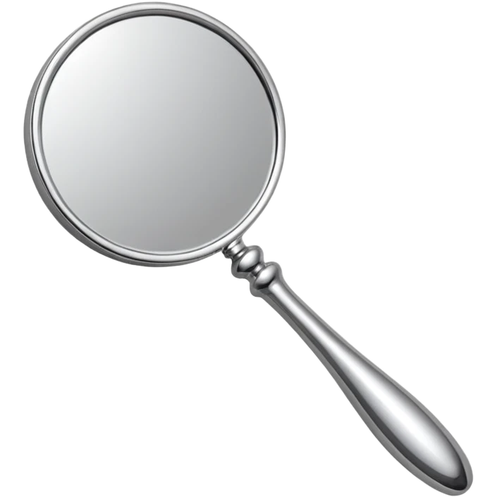 hand mirror, polished silver chrome, erotic vanity aesthetic emoji | AI ...