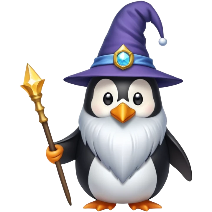 Penguin Wizard emoji | AI Emoji Generator