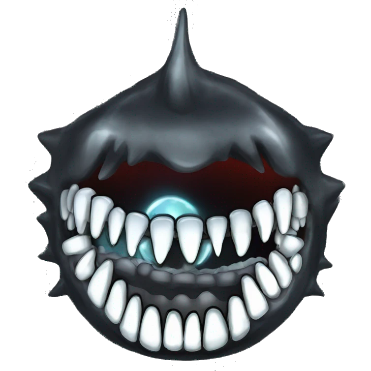 sinister glowing teeth in abyss emoji | AI Emoji Generator