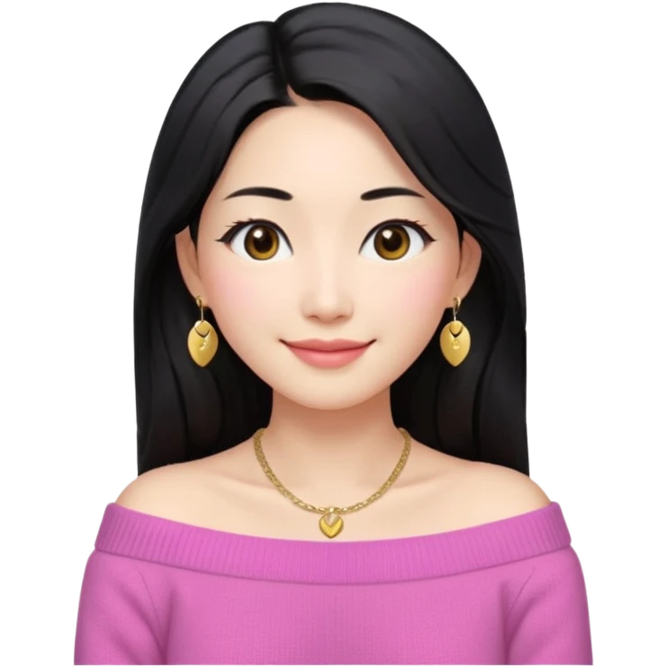 South Korean girl in her mid-thirties with long black hair and a middle ...