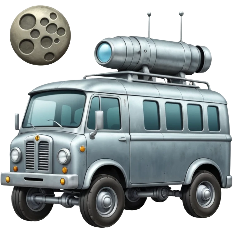 antique tall truck robotic twelve passenger Moon rover Scooby Doo emoji ...