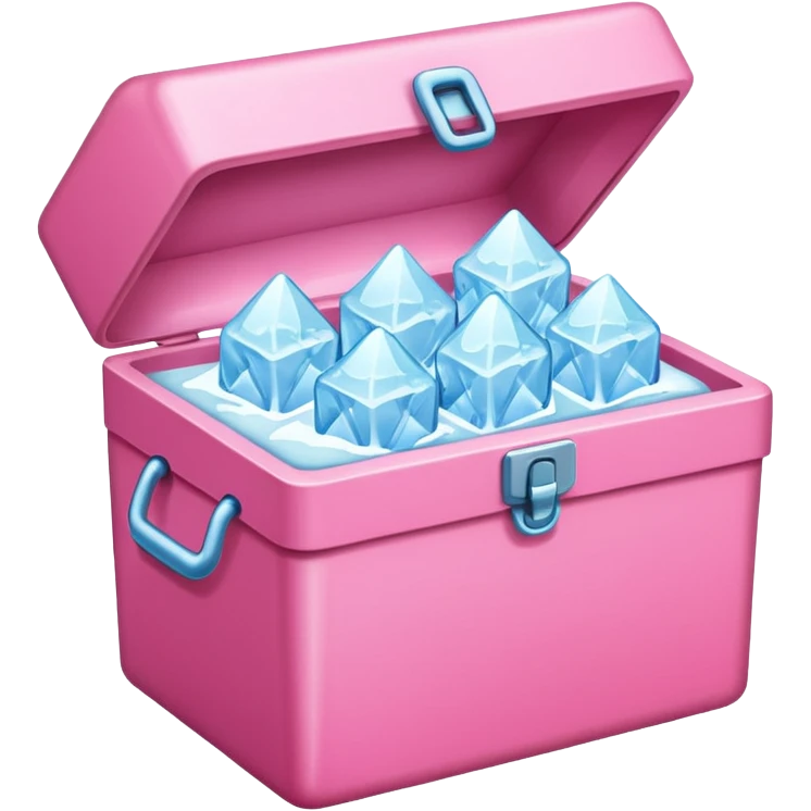 a pink box with ice emoji | AI Emoji Generator
