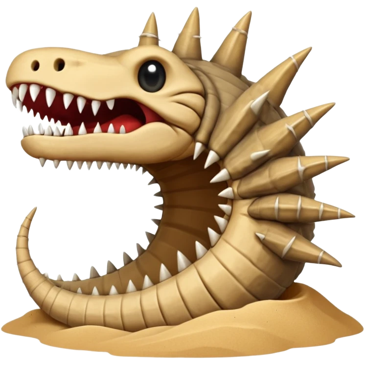 Sand worm from dune make the face a hole with long spiky teeth emoji ...